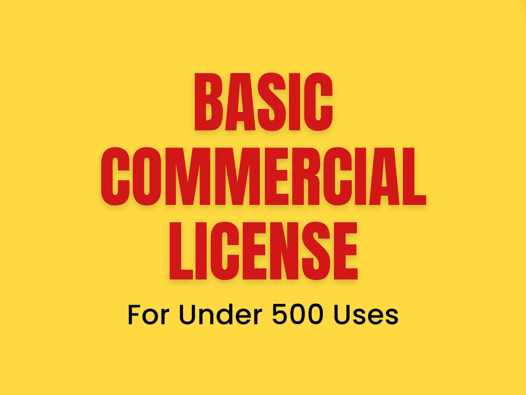 BASIC COMMERCIAL LICENSE for One Digital Product Design for One Person ...
