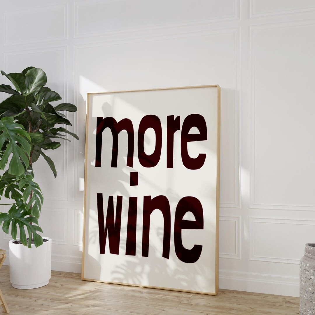 Kitchen Print Wine Wall Art Dining Room Print Bar Sign Bar Cart Wine ...