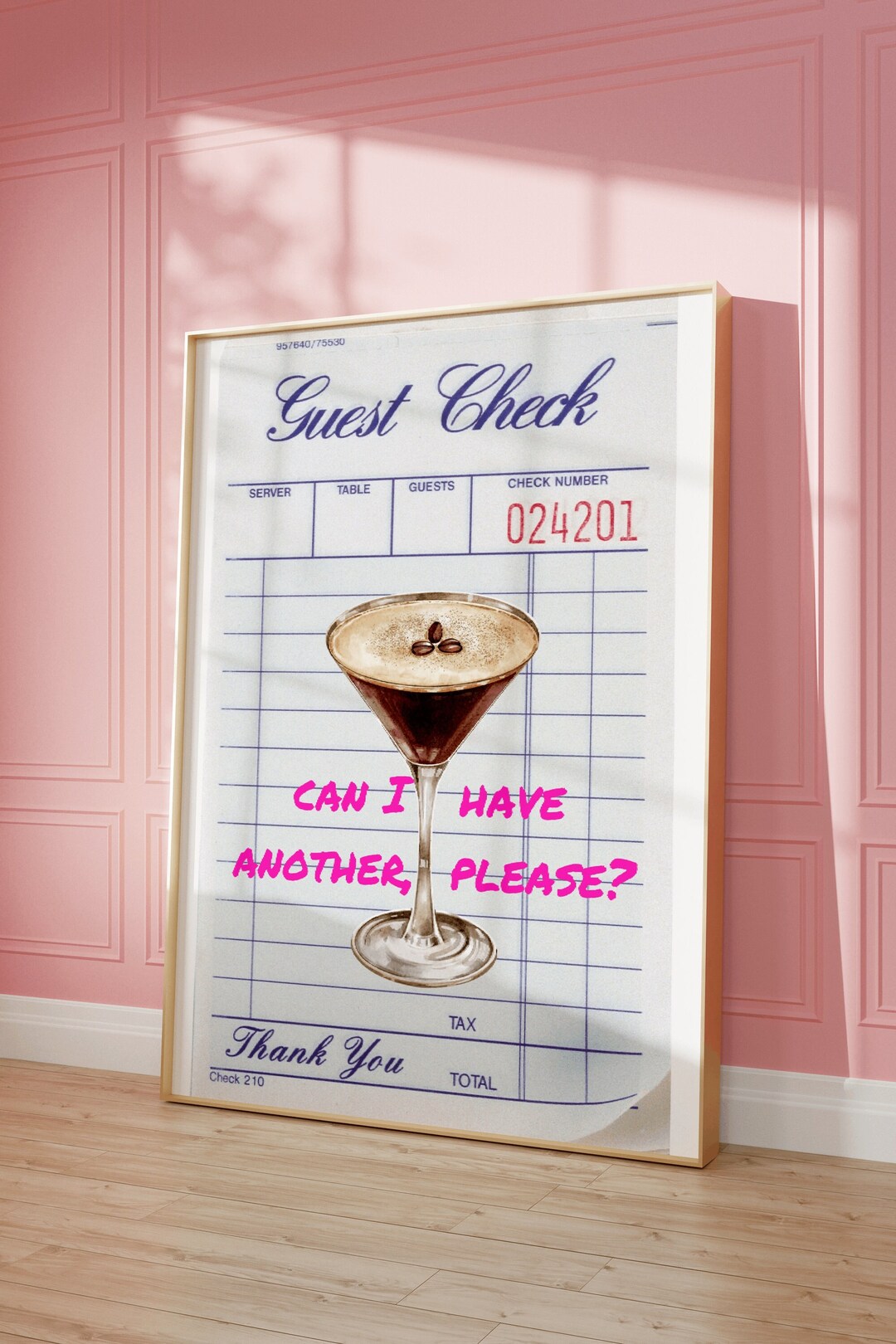 Espresso Martini Art-digital Download-espresso Martini Guest Check ...