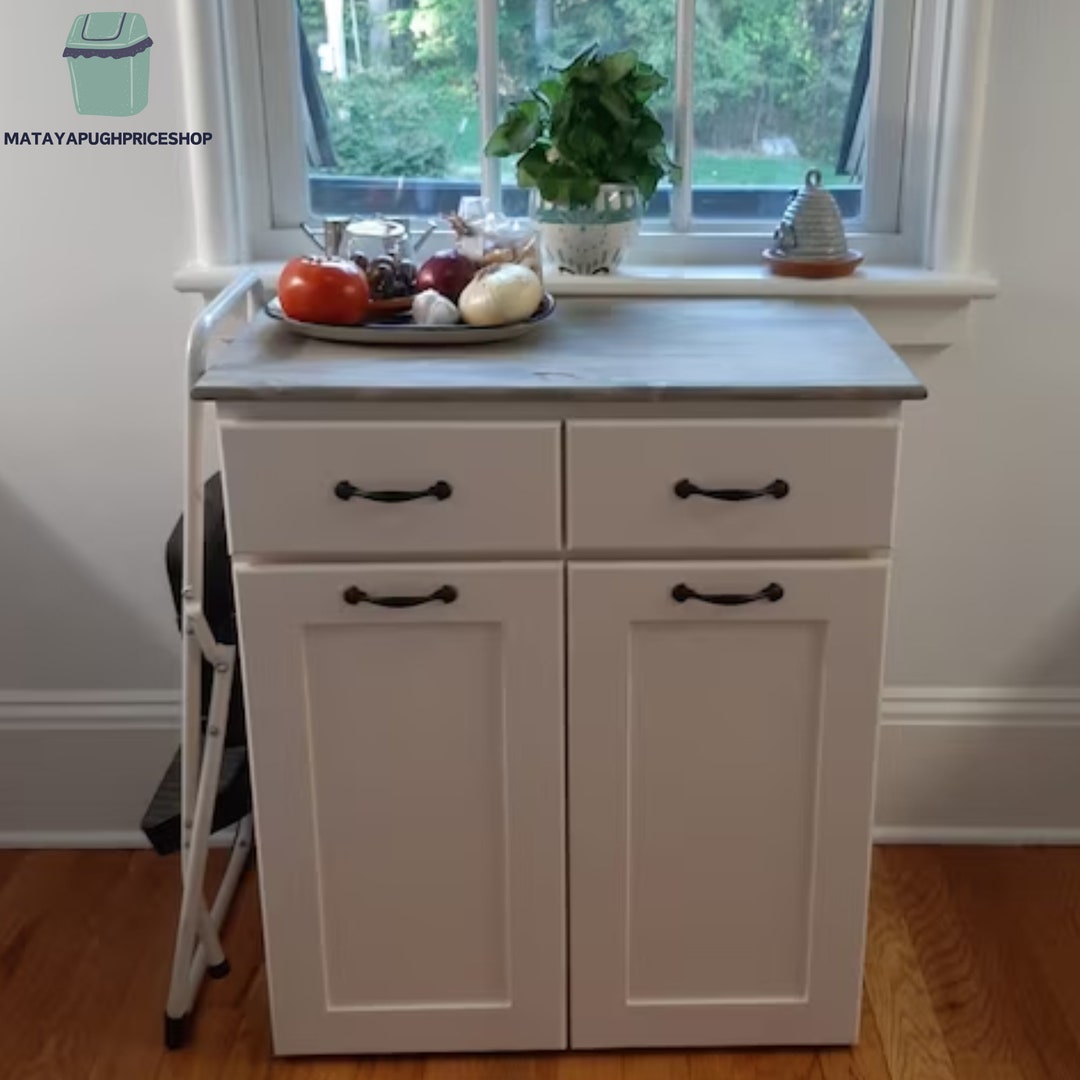 Pull-out Double Trash Can Cabinet - Etsy