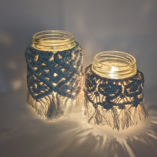 Macrame Jar - Etsy
