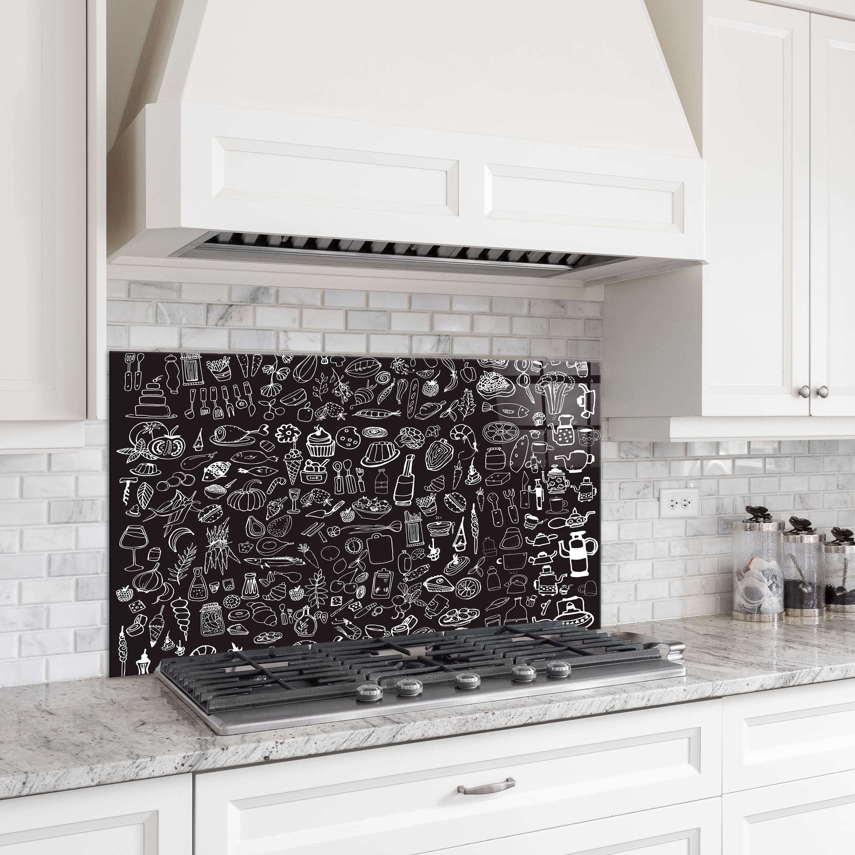 Glass Splashback, Stove Backsplash Panel for Kitchen, Stove Back Cover ...