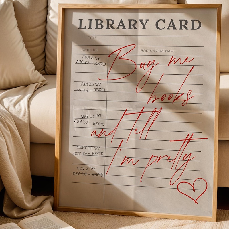 Library Card Place Cards - Etsy