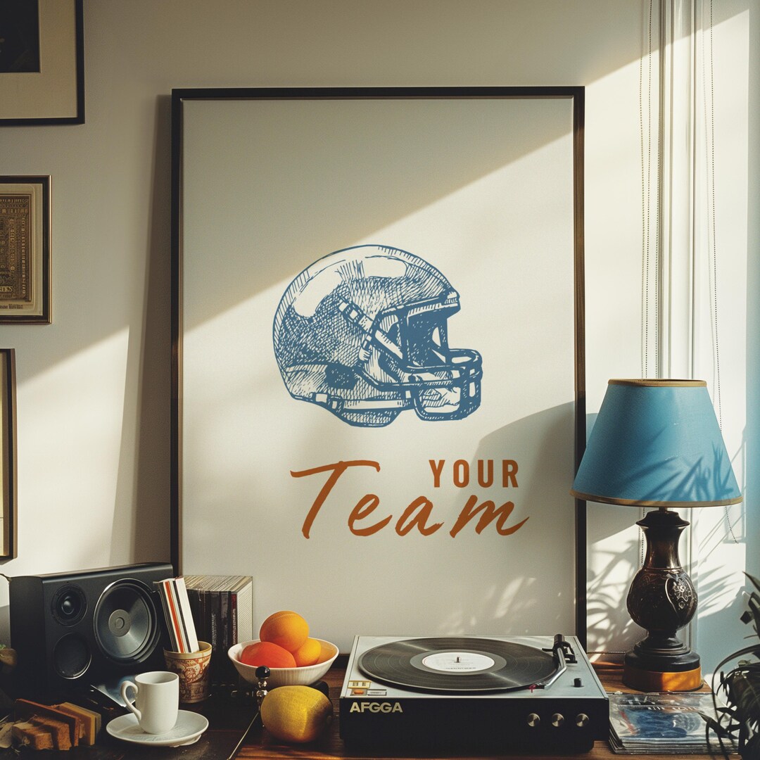 Custom NFL Poster,personalised American Football Print,sports Decor for ...