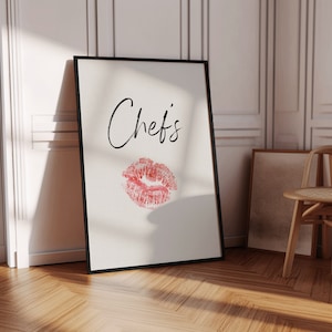 Chefs Kiss Print, 70s Style Kitchen Print, Retro Kitchen Artwork ...