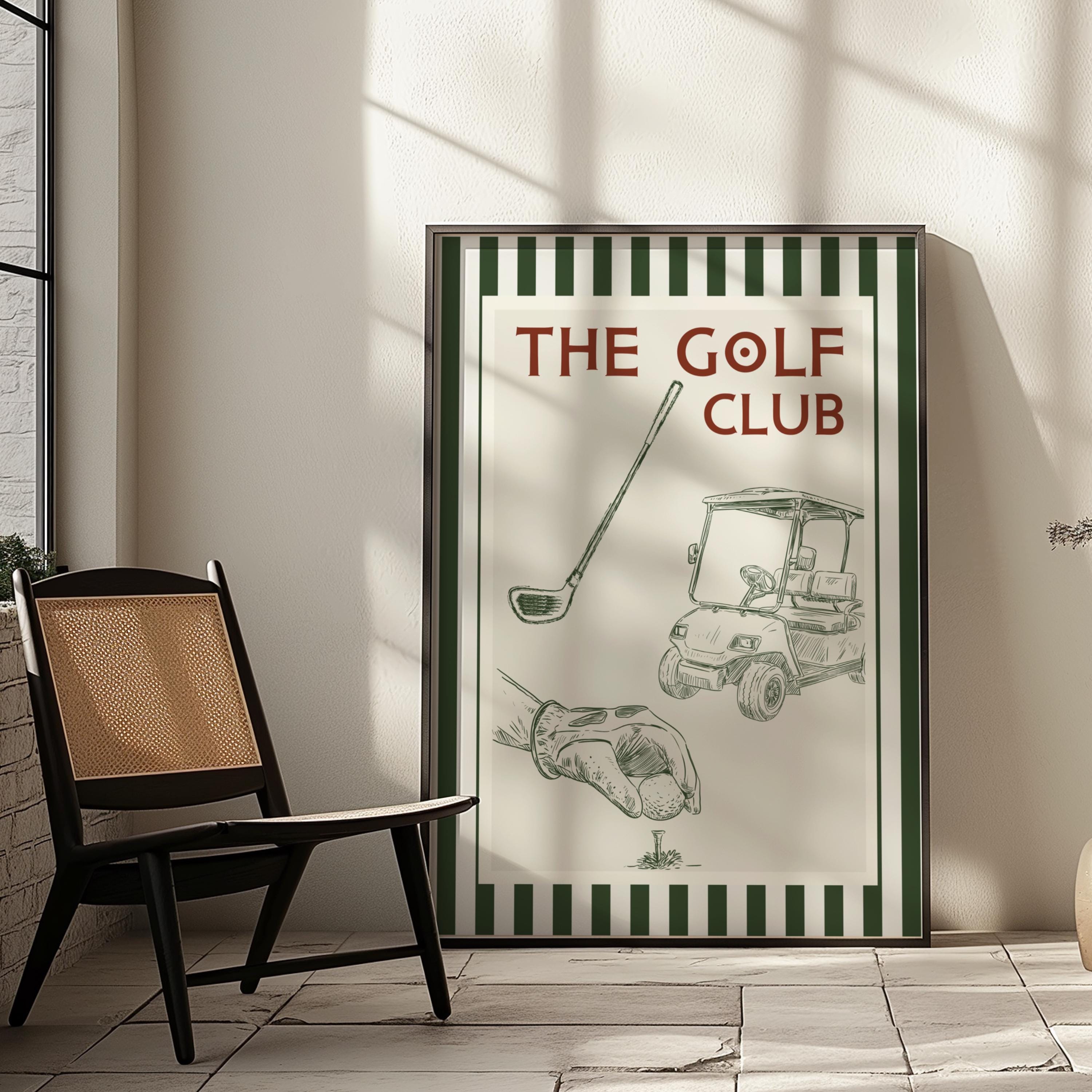 Golf Print,vintage Golf Art Work,retro Golf Print,old Money Aesthetic ...