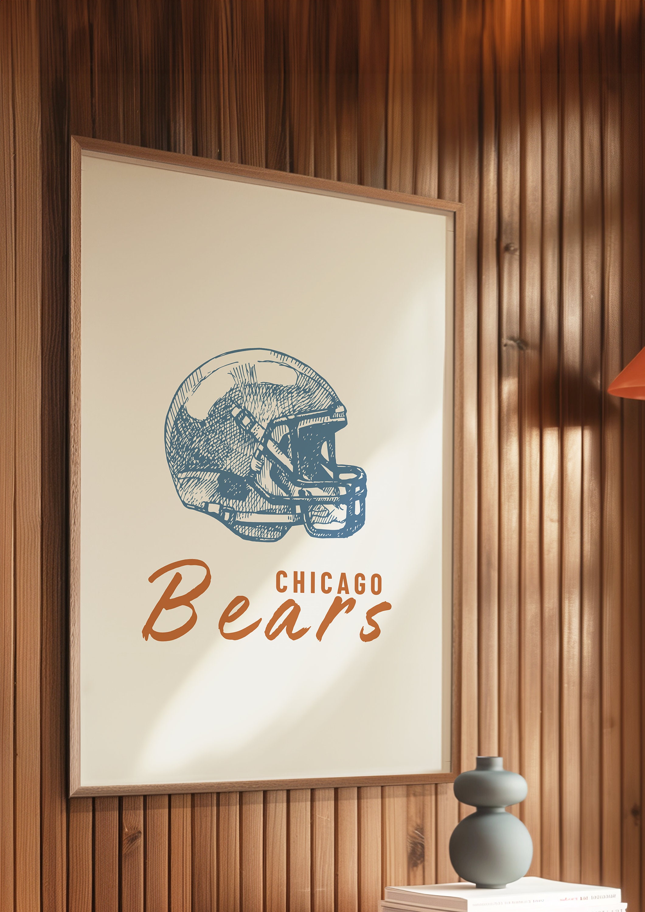Chicago Bears, Sports Decor for Boys Room, Sports Bar Art, Chicago ...