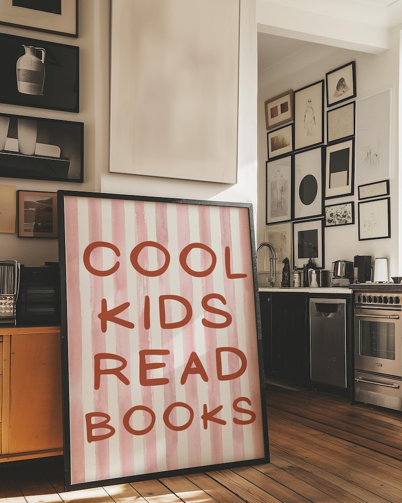 Cool Kids Read Books,playroom Wall Decor,classroom Wall Art, Homeschool ...