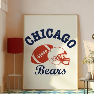 Chicago Bears, Sports Decor for Boys Room, Sports Bar Art, Chicago ...