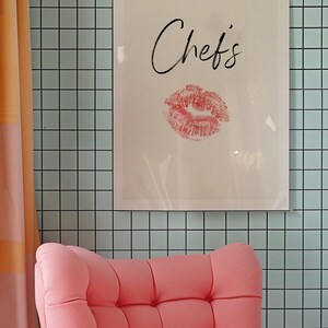 Chefs Kiss Print, 70s Style Kitchen Print, Retro Kitchen Artwork ...