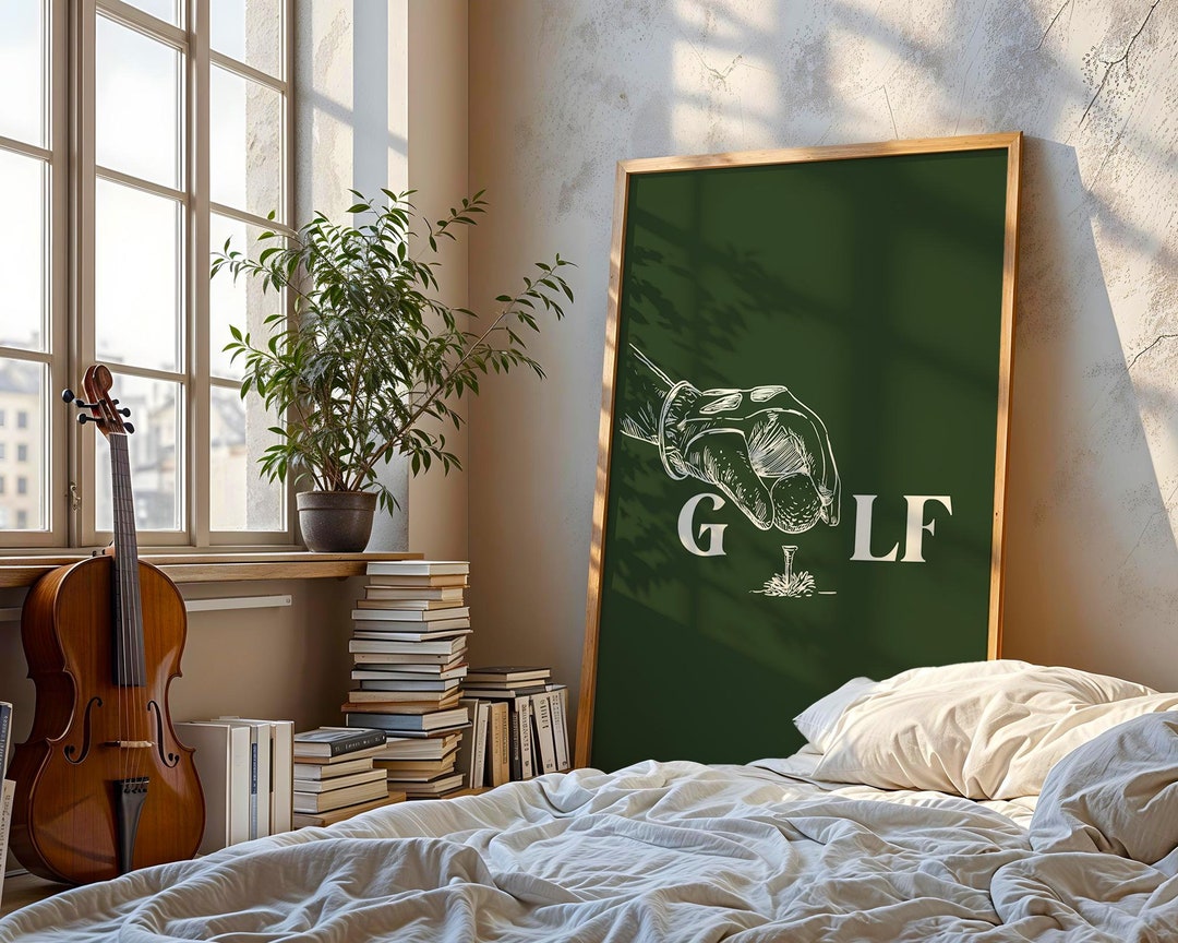 Vintage Golf Art Work,retro Golf Print, Golf Sign,trendy Golfer Poster ...