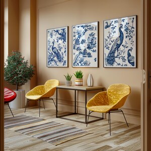 Chinoiserie Wall Art,french Country Decor,vintage Landscape Wall Art ...