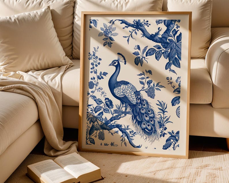 Chinoiserie Wall Art,french Country Decor,vintage Landscape Wall Art ...