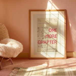 One More Chapter,english Classroom Decor, Reading is My Therapy ...