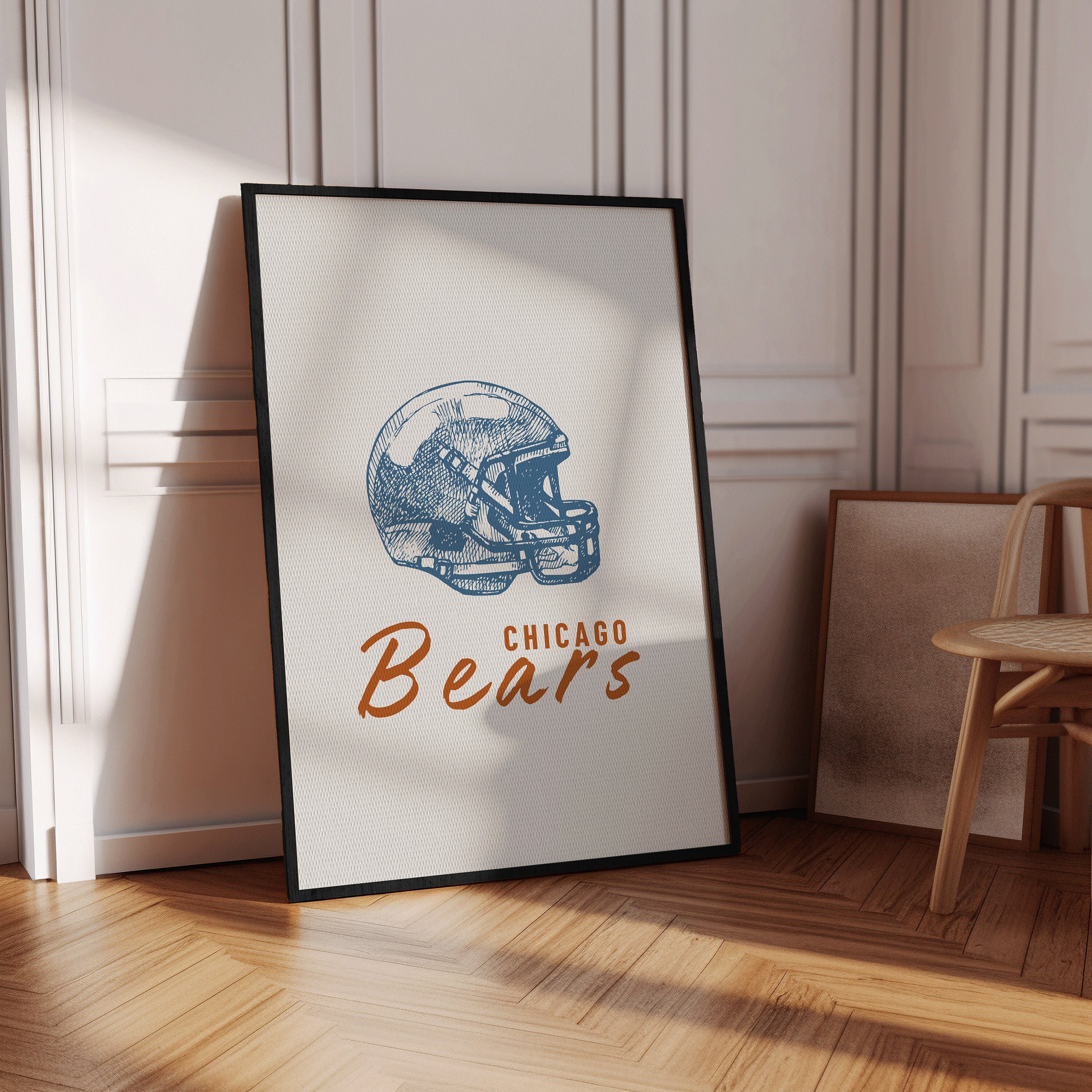 Chicago Bears, Sports Decor for Boys Room, Sports Bar Art, Chicago ...