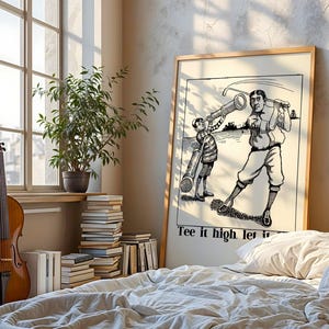 Vintage Golf Art Work, Retro Golf Print, Funny Golf Sign, Trendy Golfer ...