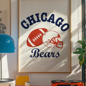 Chicago Bears, Sports Decor for Boys Room, Sports Bar Art, Chicago ...