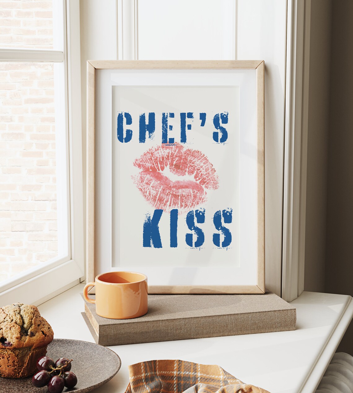 Chefs Kiss Print, 70s Style Kitchen Print, Retro Kitchen Artwork ...