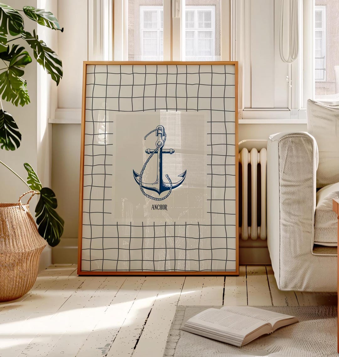 Fisherman Aesthetic Poster,anchor Print,nautical Decor Holiday House ...