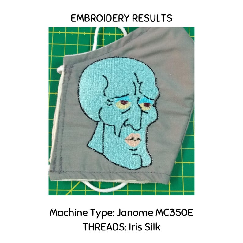 Handsome Squidward - Embroidery Design, Machine Embroidery File ...