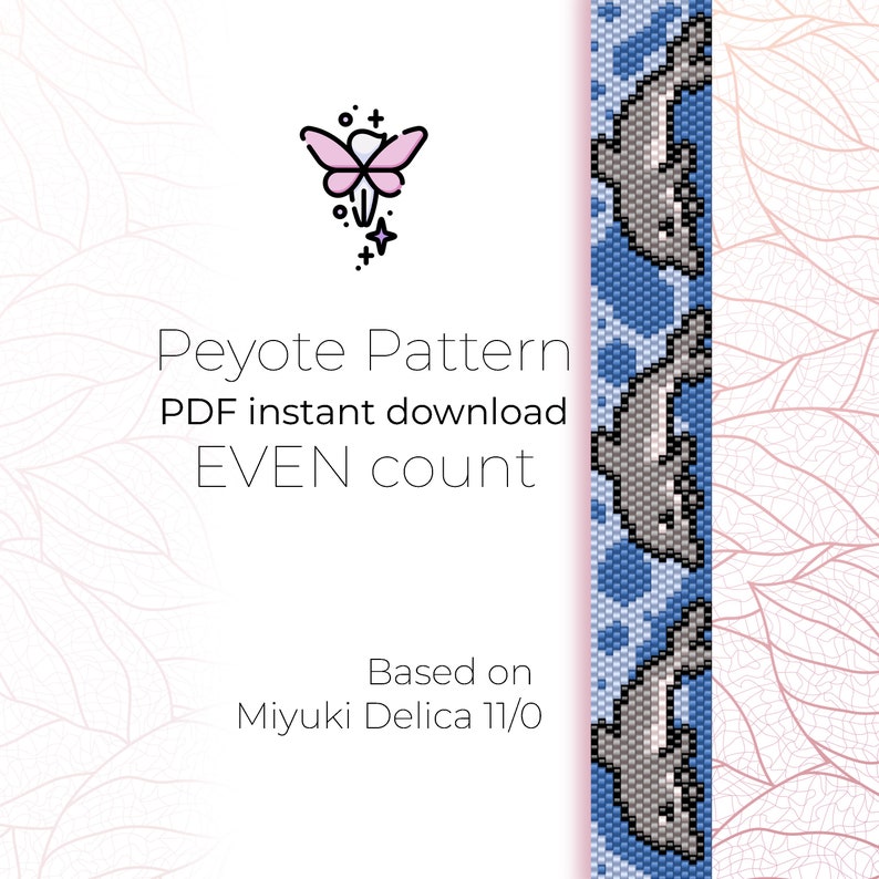 Dolphin | Peyote Pattern | Even Count | Peyote Bracelet Pattern PDF ...