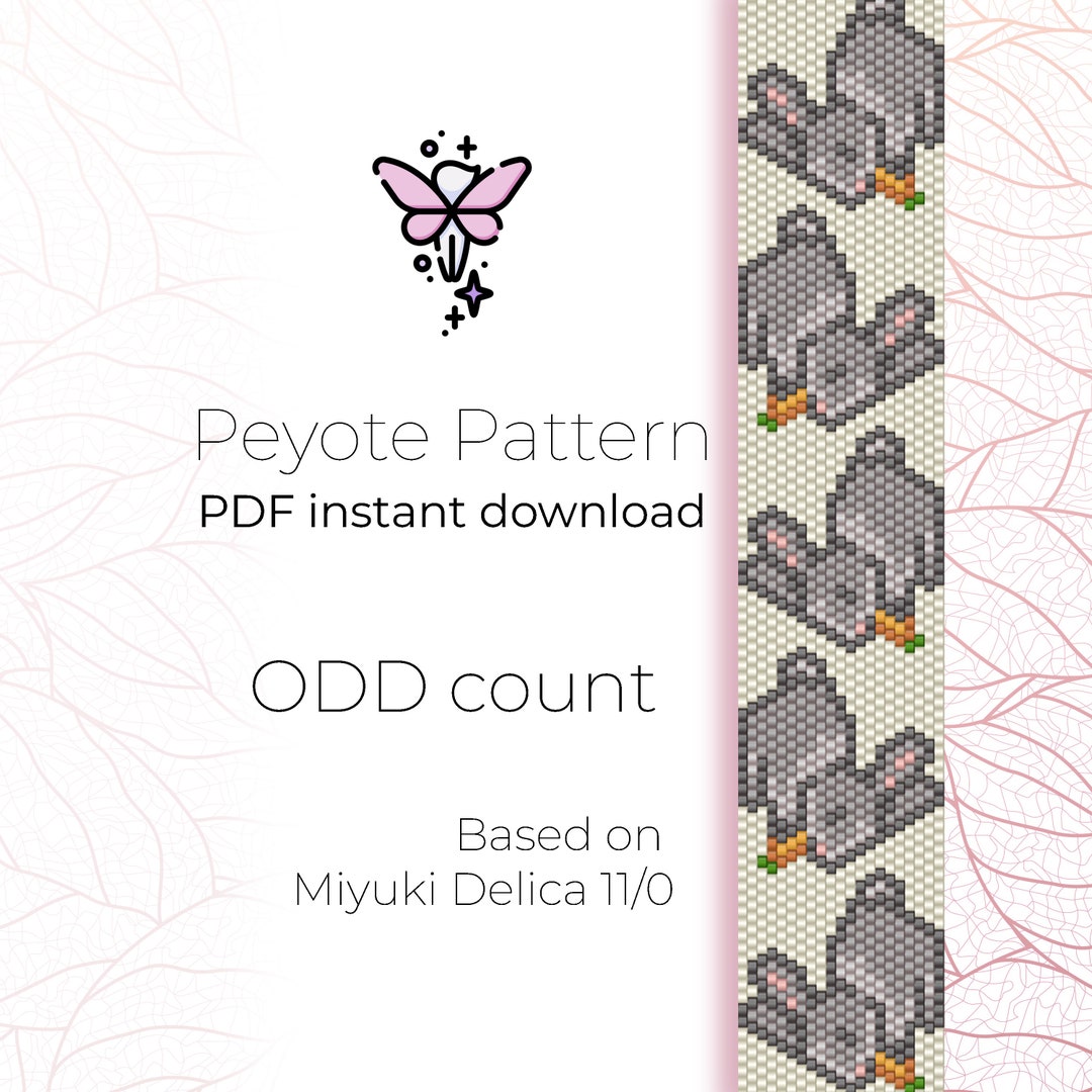 Rabbits With Carrots | Peyote Pattern | Odd Count | Peyote Bracelet ...