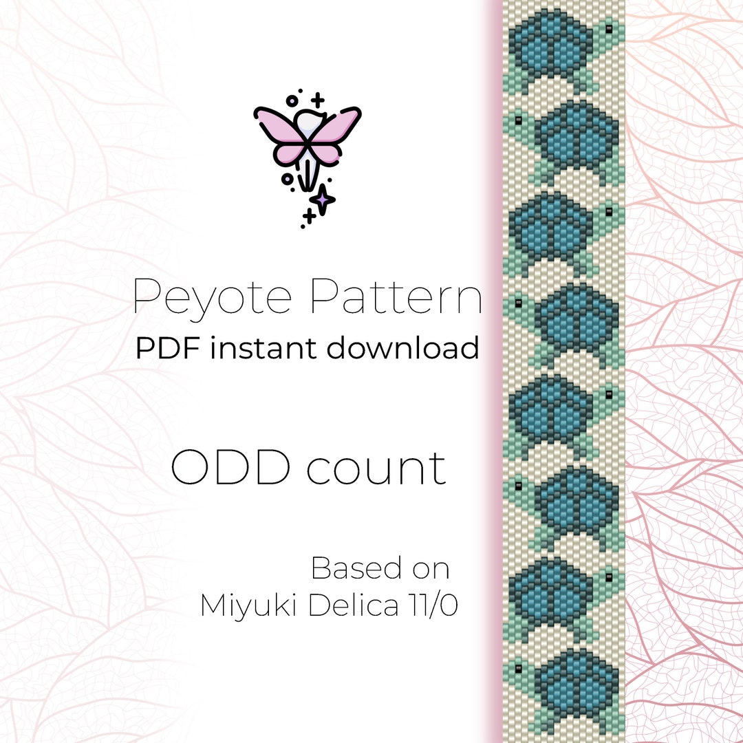 Turtles | Peyote Pattern | Odd Count | Peyote Bracelet Pattern PDF ...