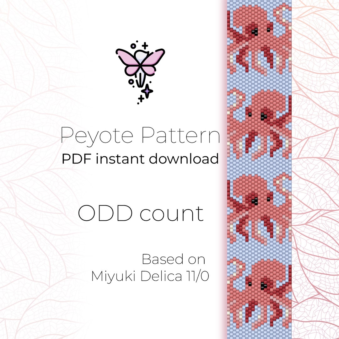 Octopus | Peyote Pattern | Odd Count | Peyote Bracelet Pattern PDF ...