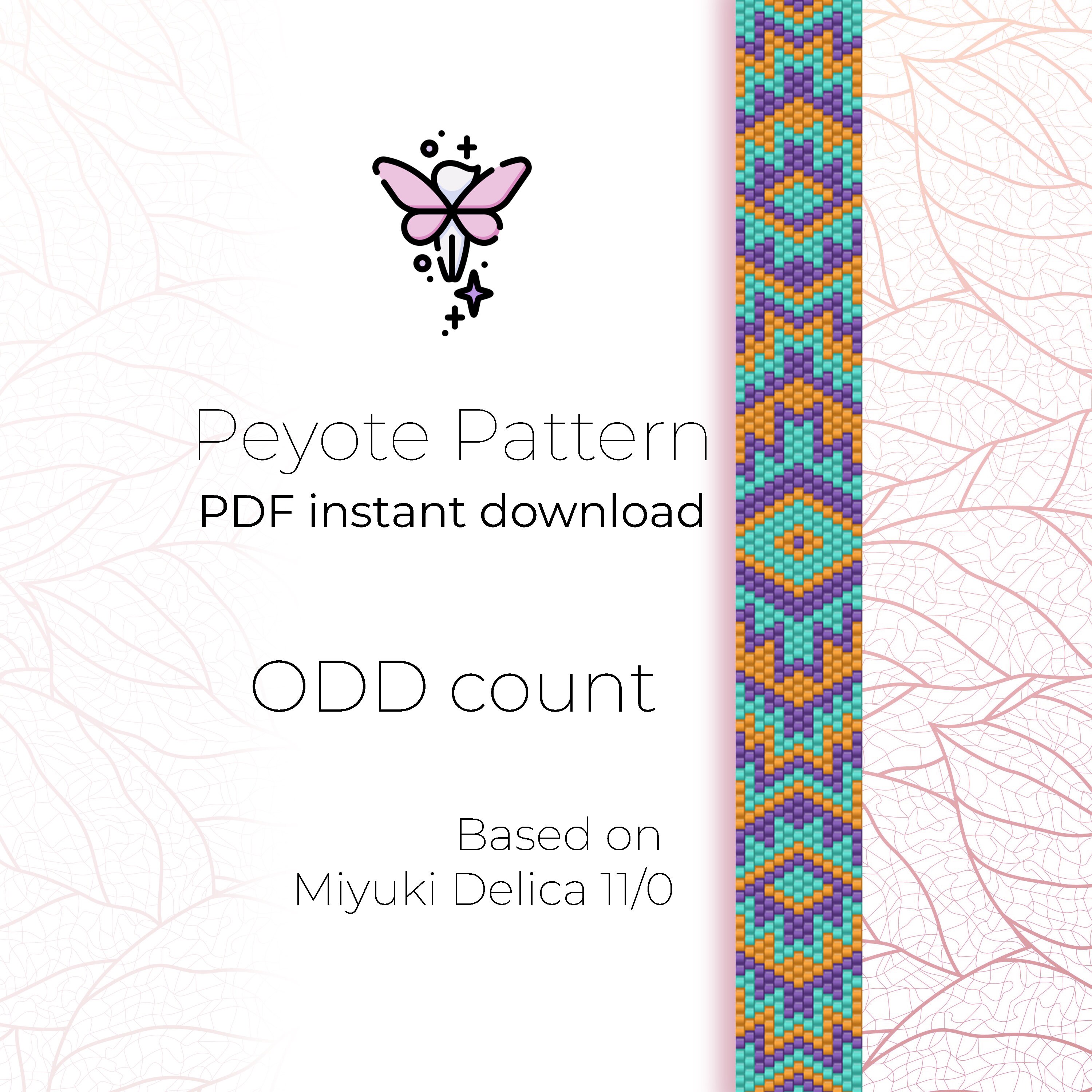 Narrow Festival | Native Peyote Pattern | Odd Count | Peyote Bracelet ...
