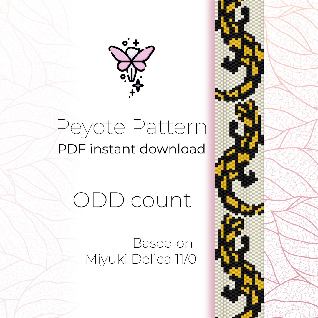 Salamander | Peyote Pattern | Odd Count | Peyote Bracelet Pattern PDF ...