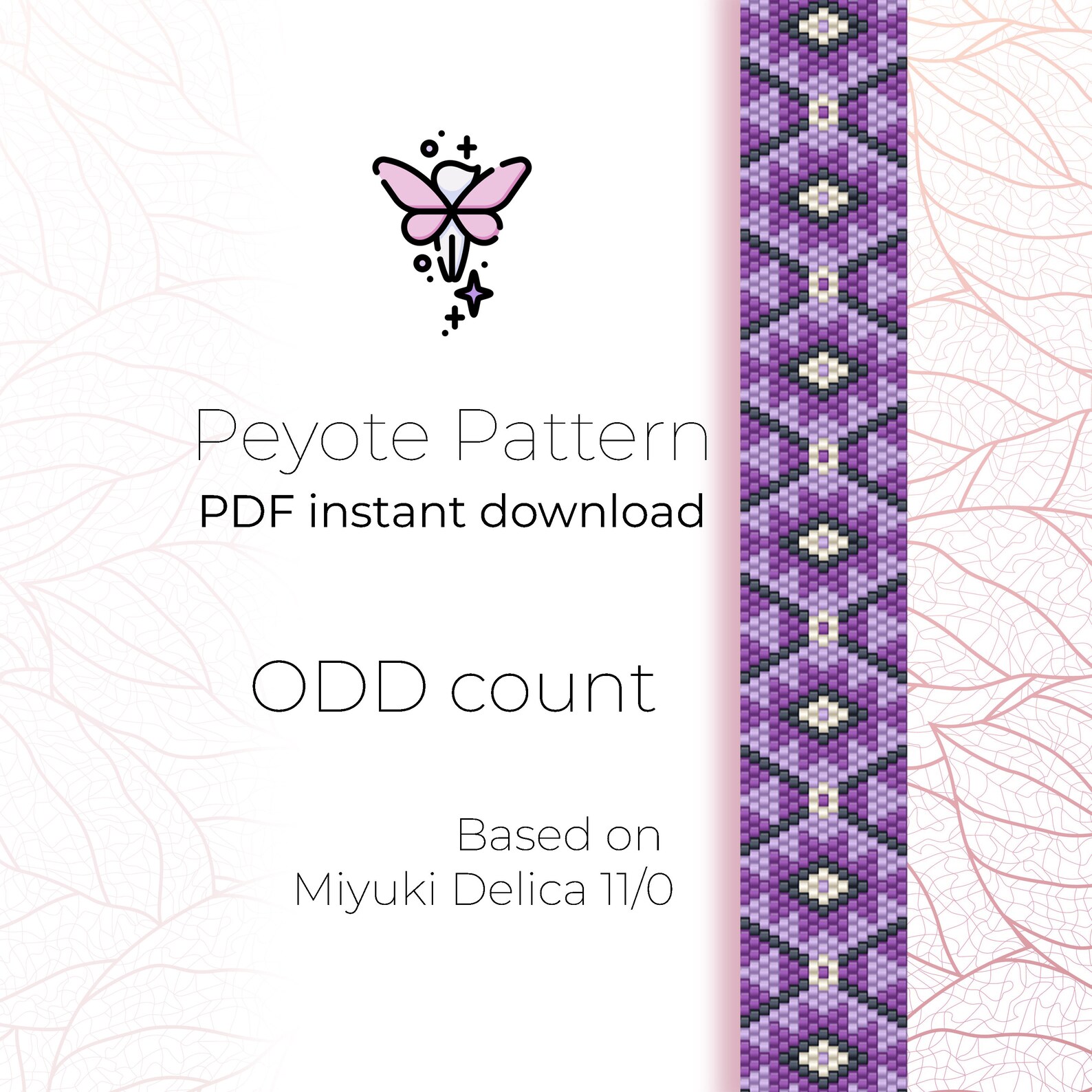 Purple Mist | Native Peyote Pattern | Odd Count | Peyote Bracelet ...