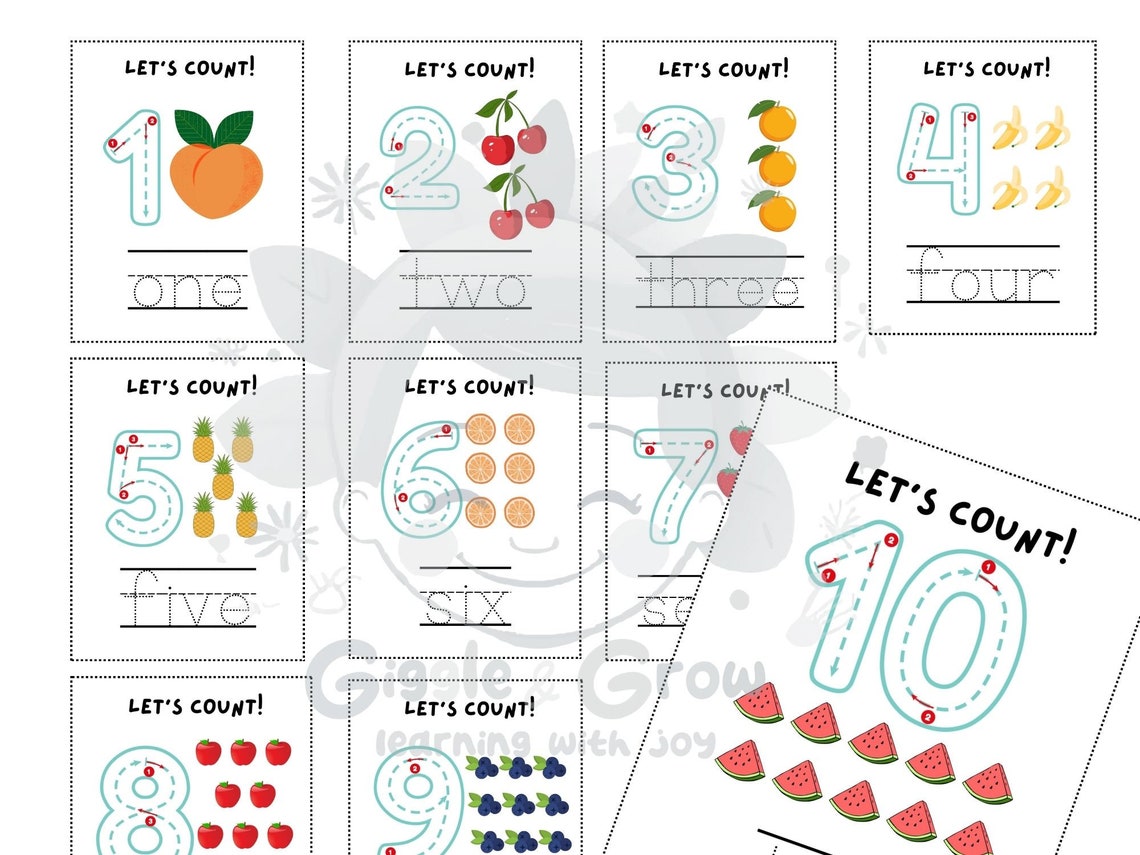 Printable 1-10 My Numbers Tracing Page - Etsy