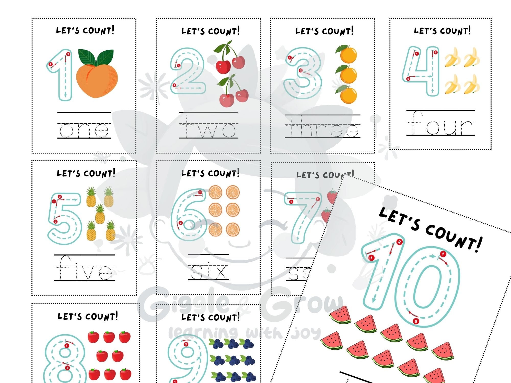 Printable 1-10 My Numbers Tracing Page - Etsy