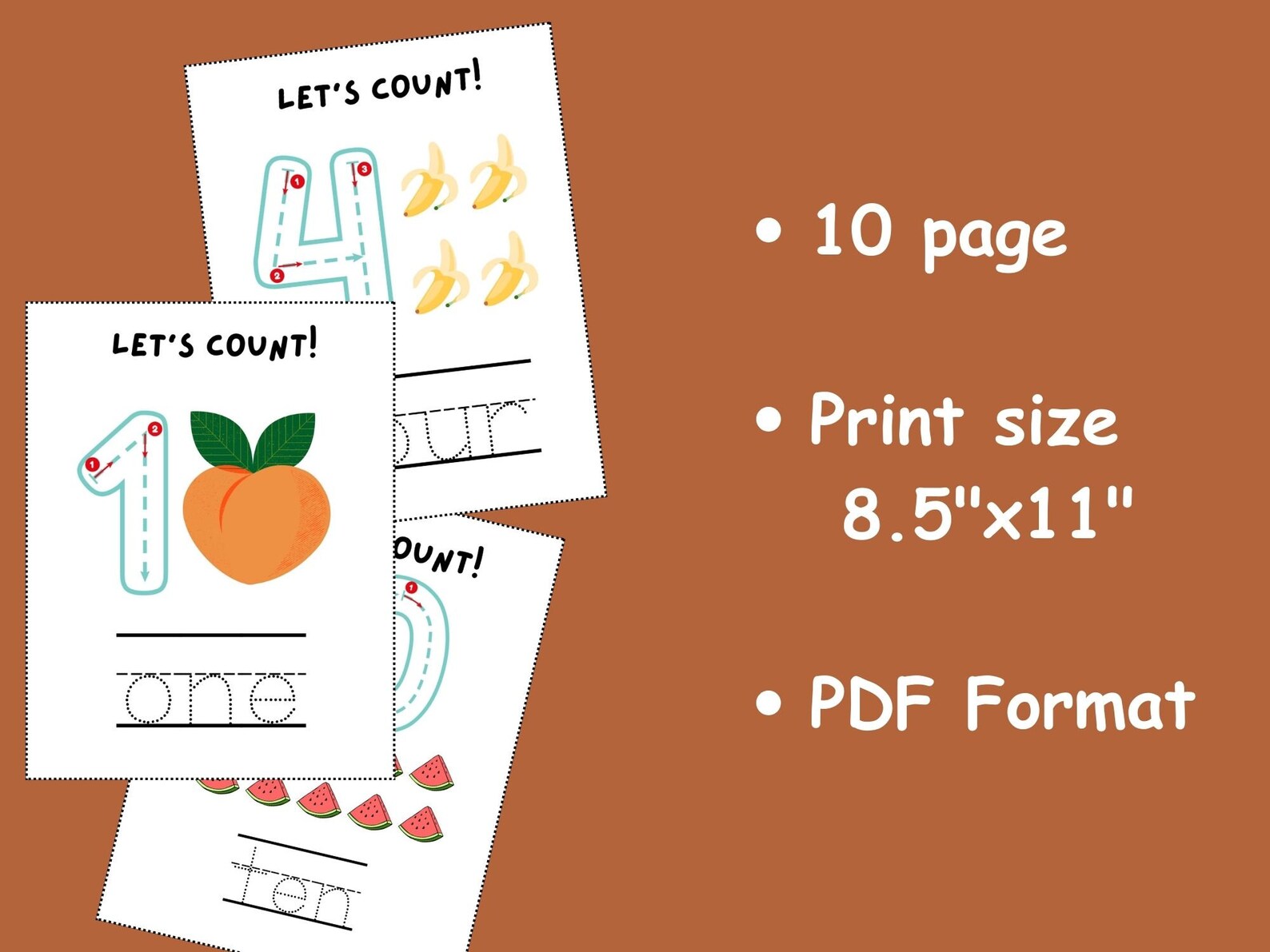 Printable 1-10 My Numbers Tracing Page - Etsy