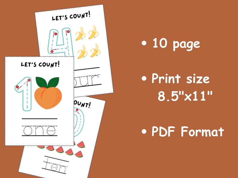 Printable 1-10 My Numbers Tracing Page - Etsy