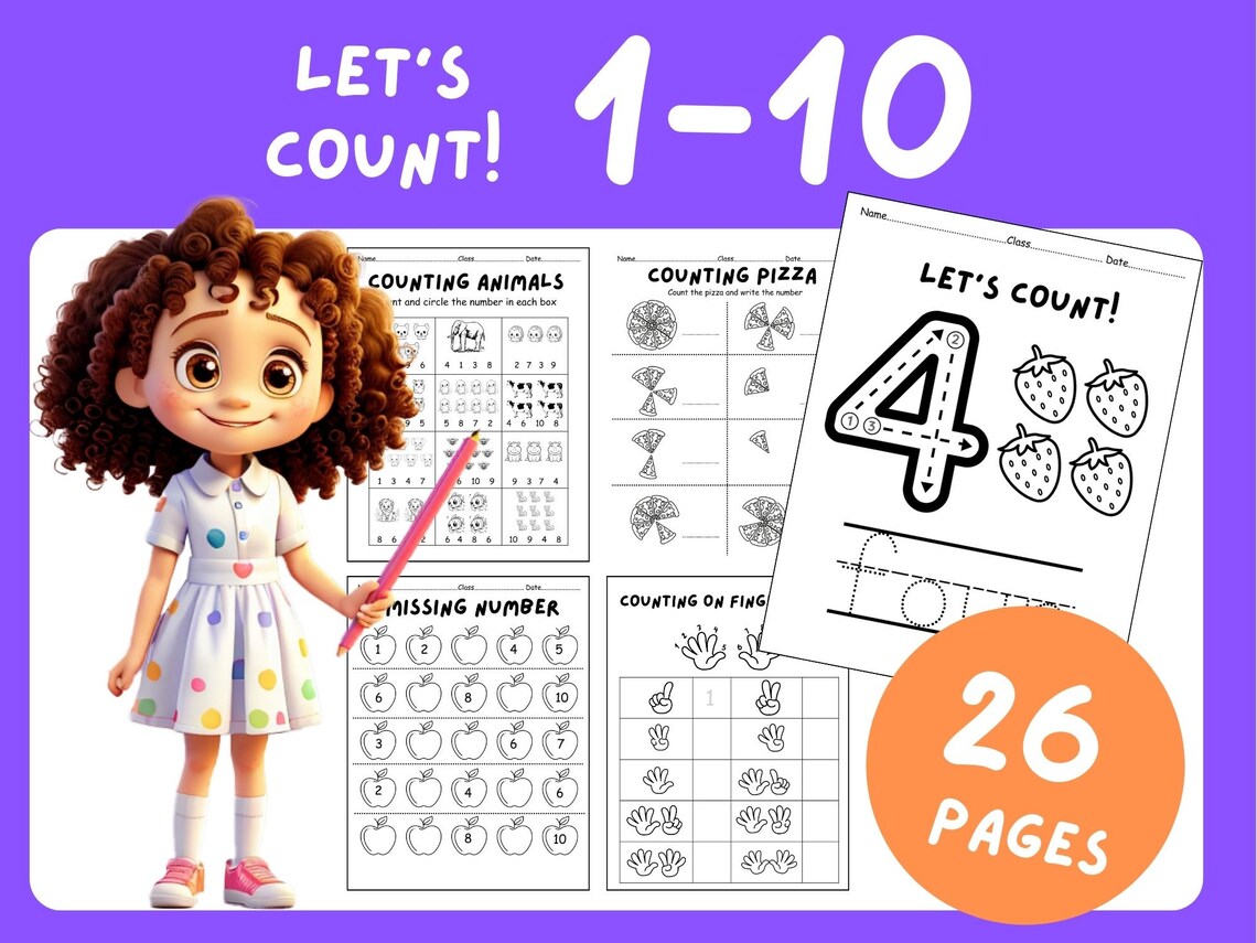 Printable 1-10 My Numbers Tracing Page - Etsy