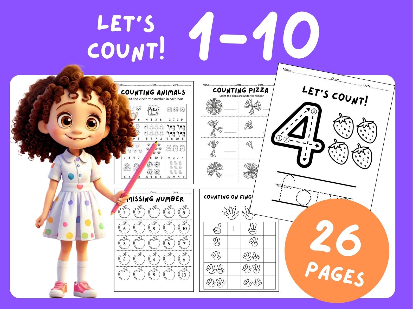 Printable 1-10 My Numbers Tracing Page - Etsy