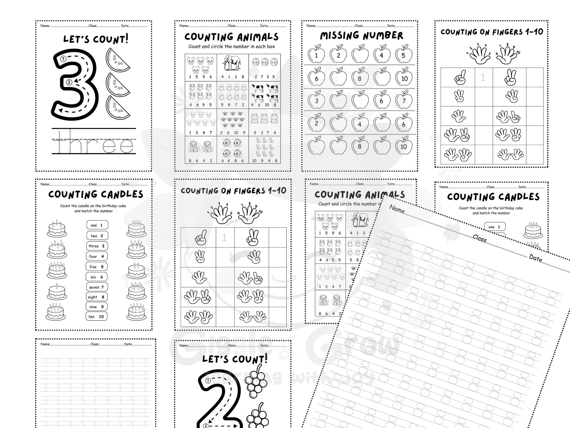 Printable 1-10 My Numbers Tracing Page - Etsy