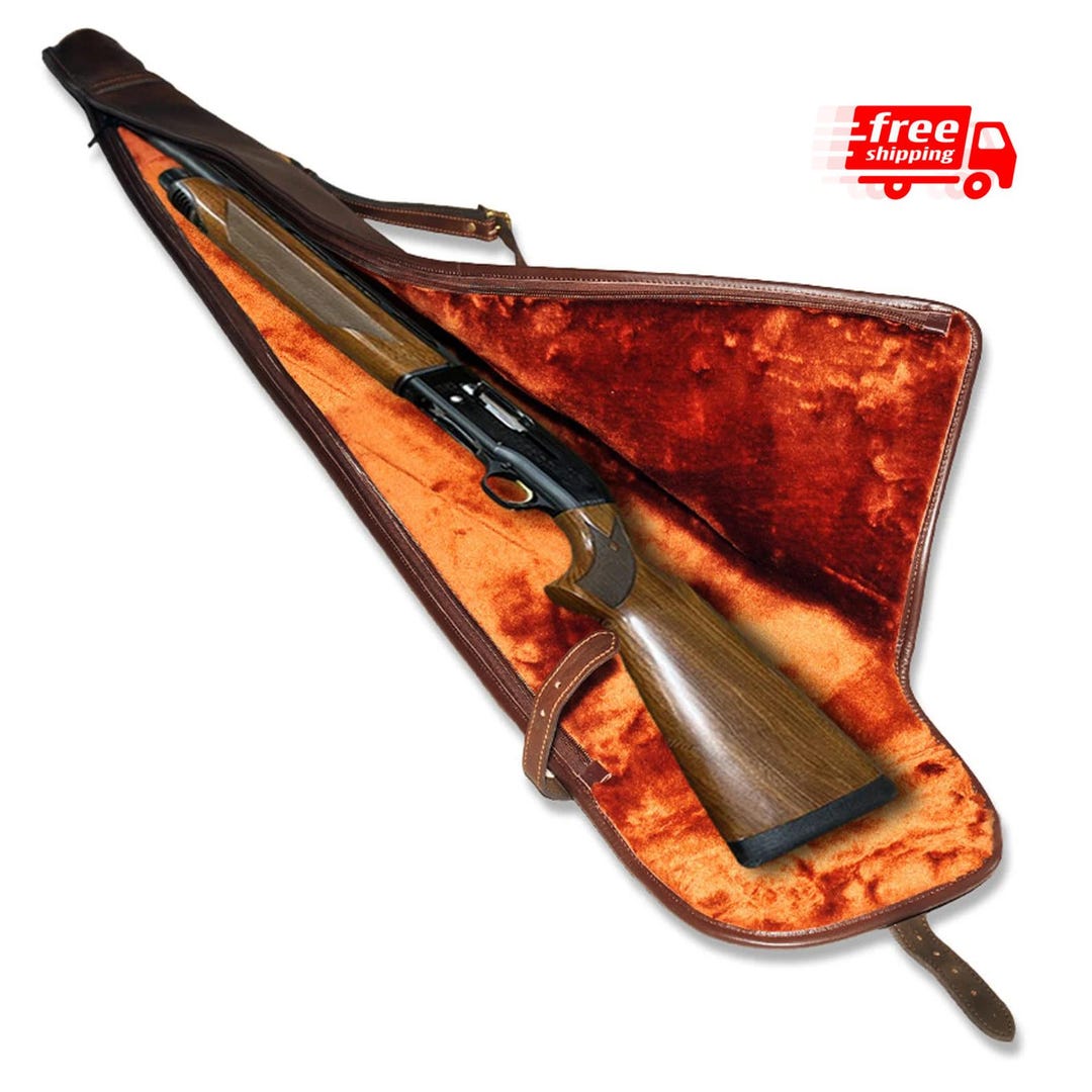 Handmade Leather Shotgun Case Gun Cover 100% Genuine Leather Sling Bag ...