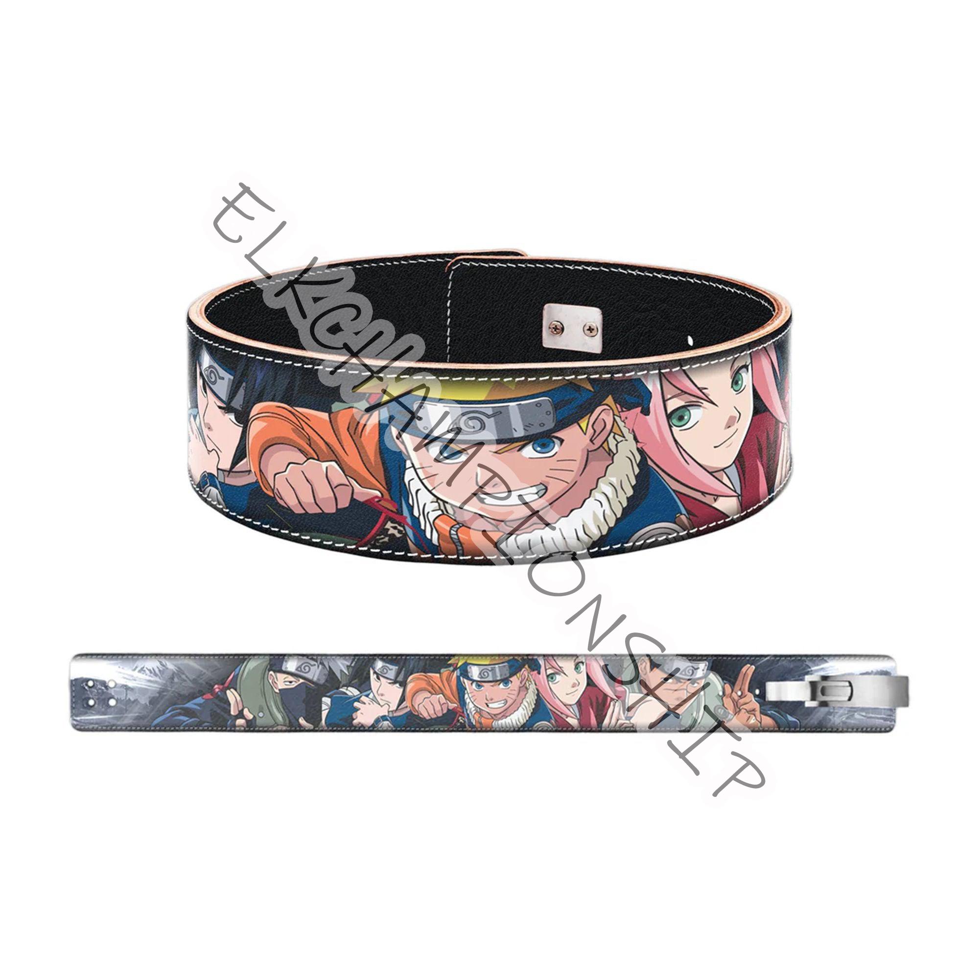 Naruto Characters Custom Weightlifting Belt Powerlifting Lever Belt ...