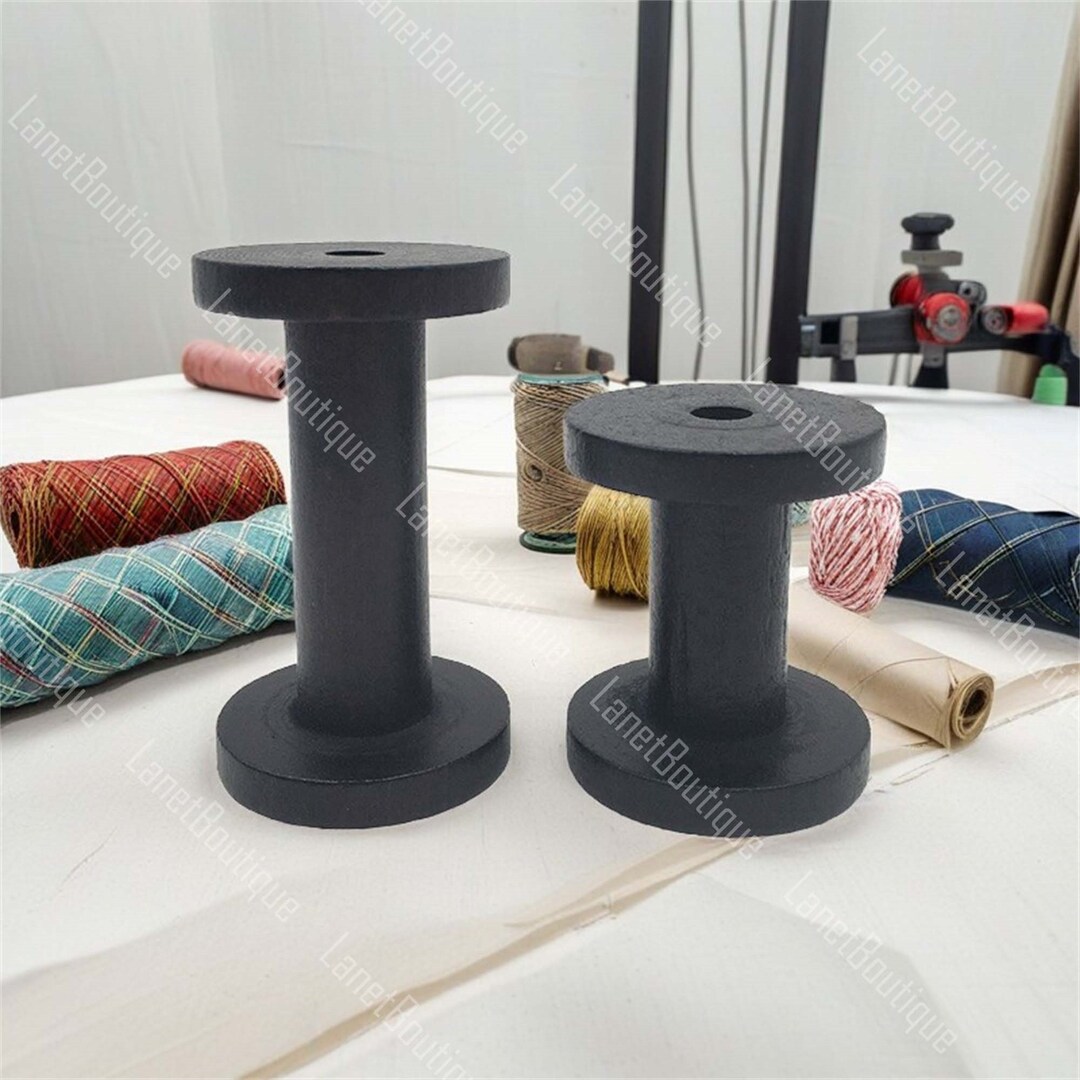 Natural Wooden Spools Set of Two, Wooden Spools, Sewing Cotton Spools ...