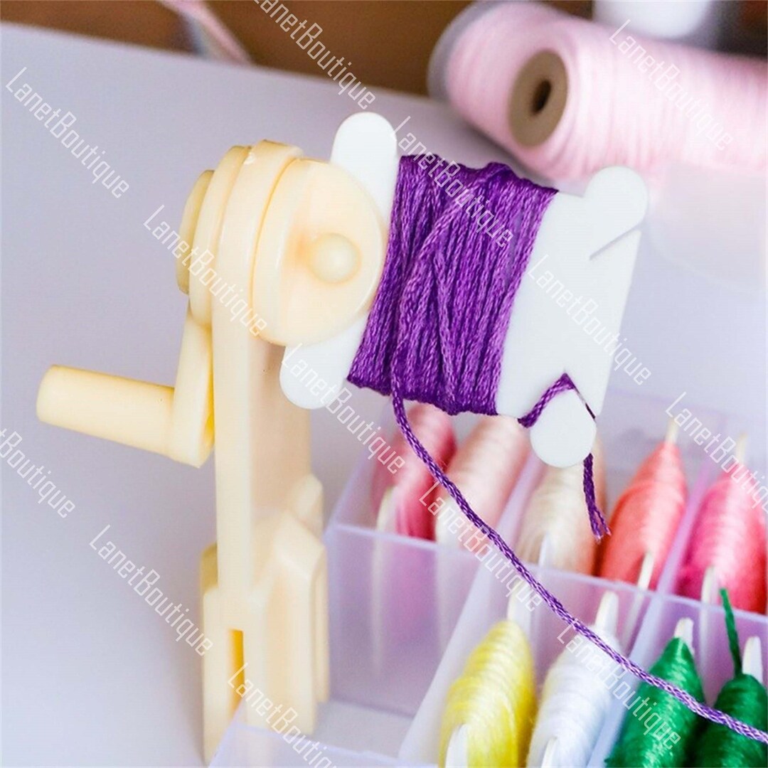 Bobbin Winder + 30 Bobbins, Bobbin Winder Set, Plastic Bobbin Winder ...