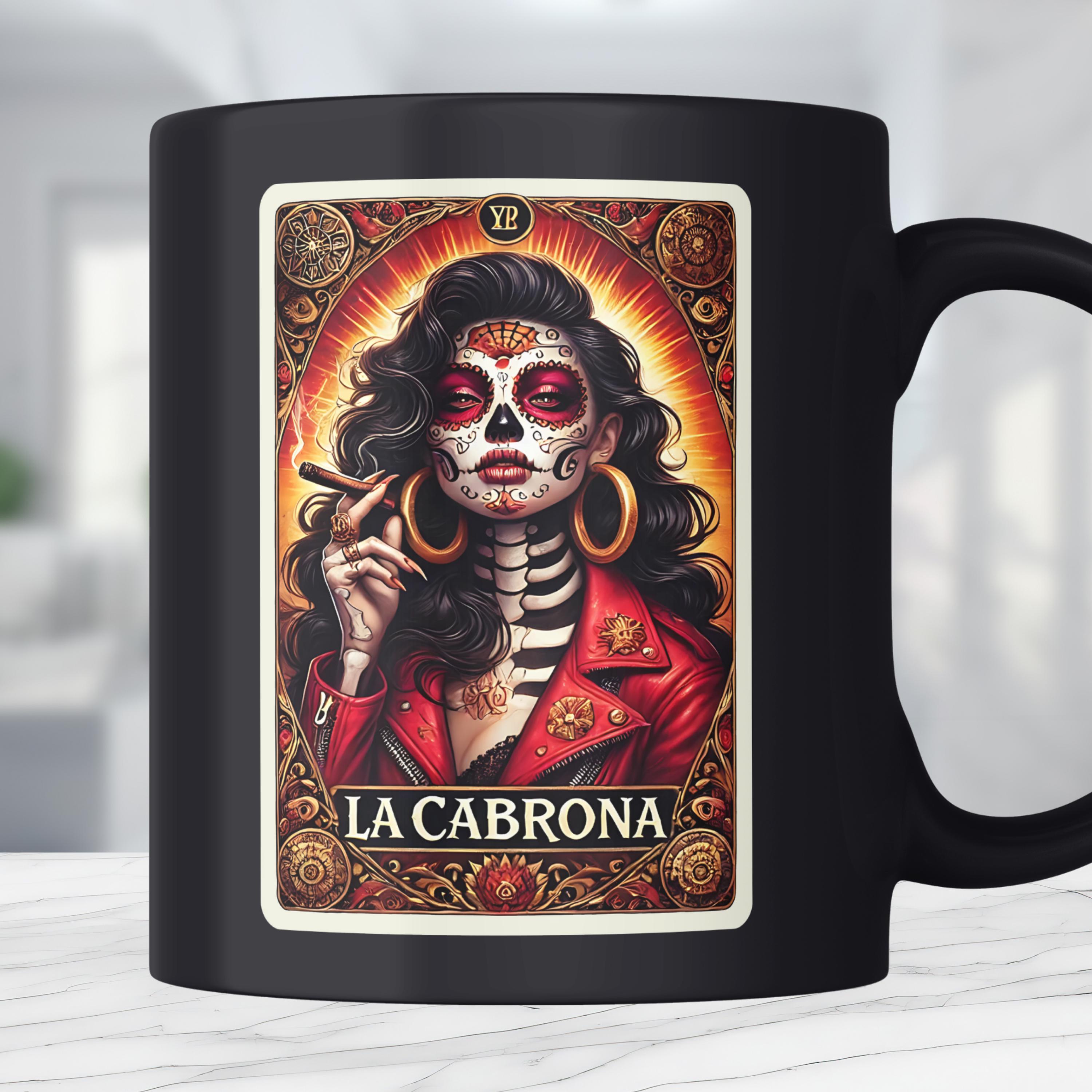 La Cabrona Mexican Feminist Tarot Card PNG Badass Woman Sugar Skull ...
