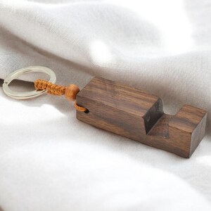 Wooden Phone Stand Keychain Multi-functional Gadget Holder Fashion ...