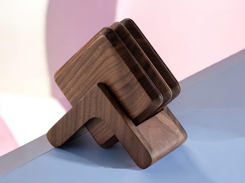 Wooden Drink Coasters | Stylish Table Accessories | Complete With ...
