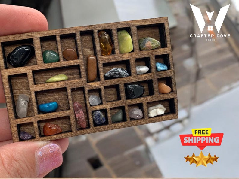 Miniature Trinket Shelf | Crystal Display Tray | Dollhouse Decor ...