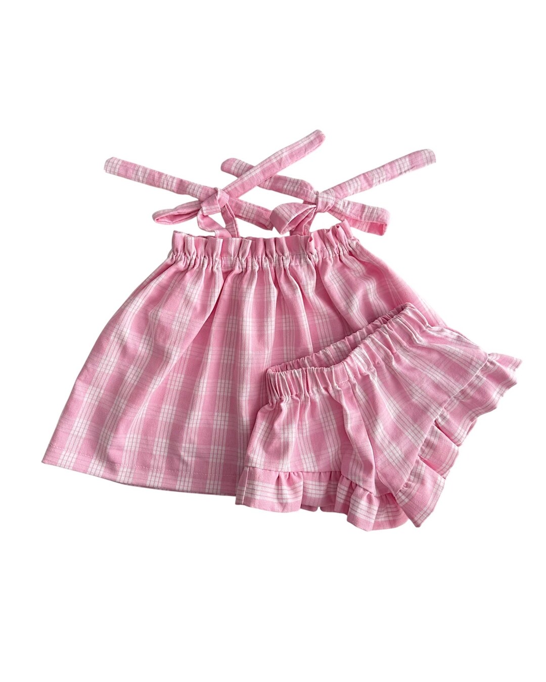 Children's and Baby Girls Palaka Summer Top and Ruffled Shorts Hawaii ...