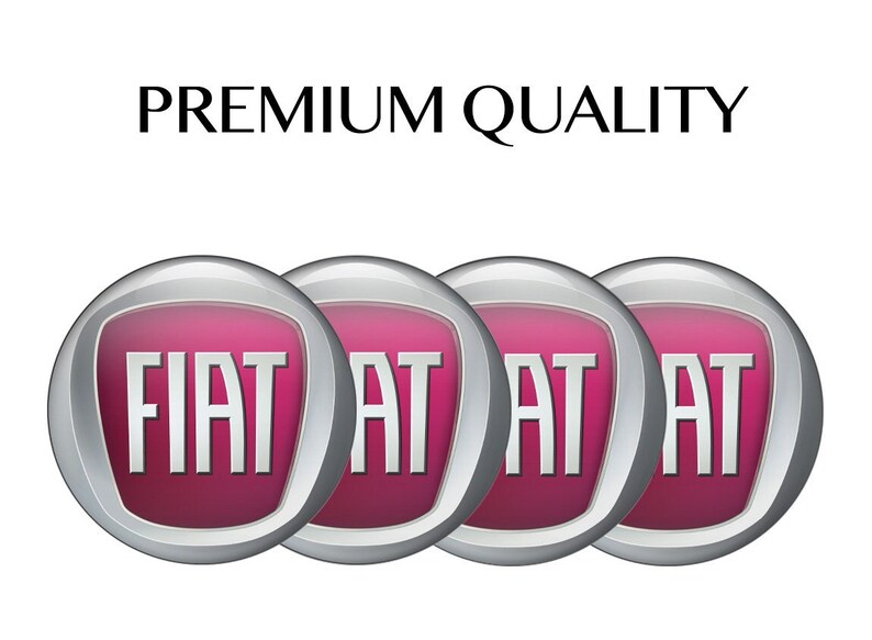 3D Emblems With Logo FIAT , 4 Pcs in a Set Center Caps for Wheels, Car ...