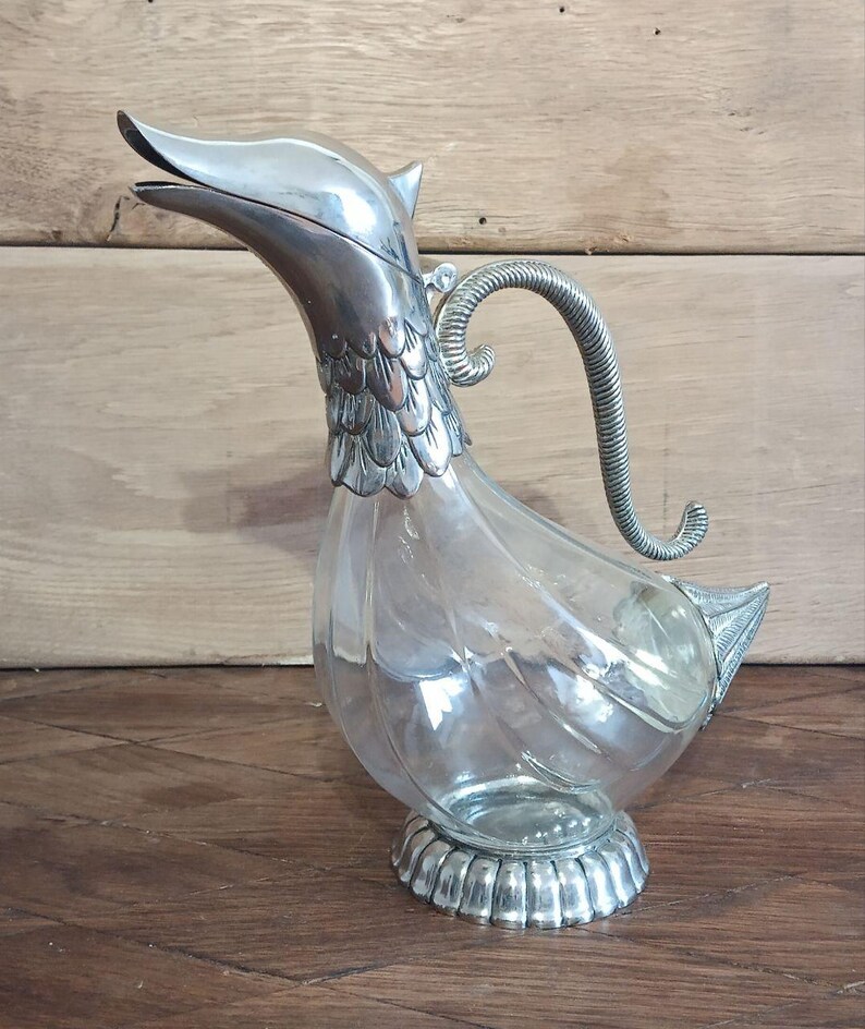 Vintage Duck Decanter Silea Mid Century, Antique Duck Decanter, Carafe ...