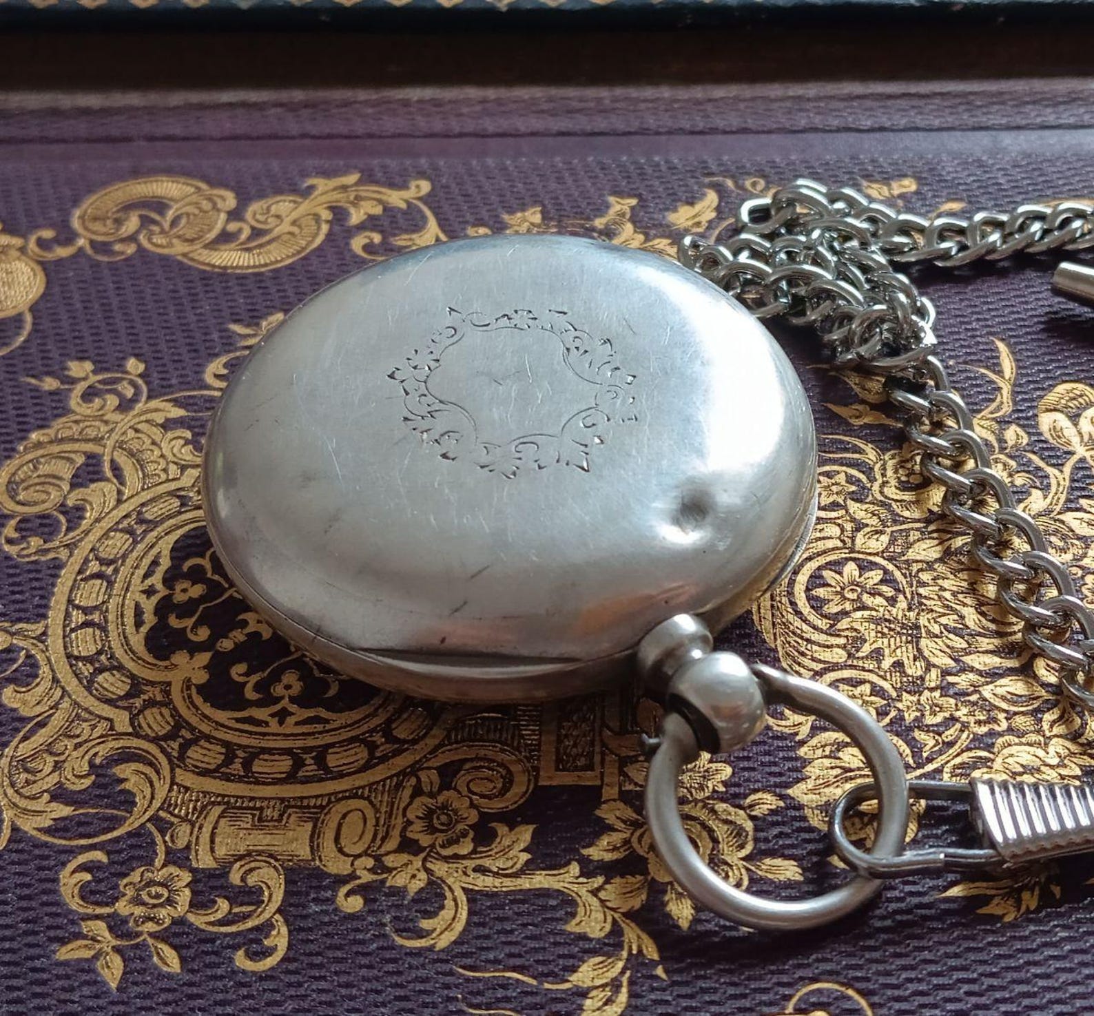 Silver Pocket Watch 1860, Vintage Working Pocket Watch With Silver Case ...